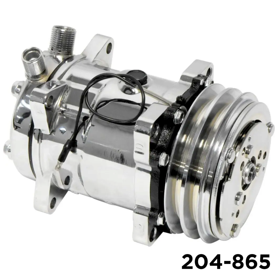 Compressor Sanden SD5H14 Vertical Oring 2 Groove Chromed - Air Components